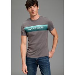 T-Shirt Bruno Banani, Herren, Gr. M (48/50), anthrazit, Single Jersey, Obermaterial: 100% Baumwolle, bedruckt, unifarben, Rundhals, Shirts T-Shirt, Halbarmshirt, mit Rundhalsausschnitt, bedruckt, aus Single Jersey