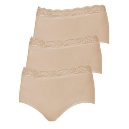 Taillenslip Nina von C. "3er Pack Damen Taillenslip Slipboutique", Damen, Gr. 38, beige (nude), Obermaterial: 93% Baumwolle CO. 7% Elasthan EL., Unterhosen Taillenslip