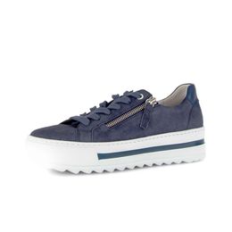 Sneaker Gabor "Sneaker low", Damen, Gr. 37,5, blau, Schuhe Sneaker