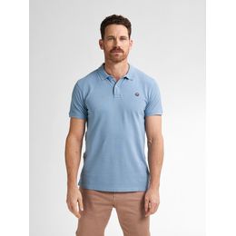 Poloshirt PETROL INDUSTRIES, Herren, Gr. 3XL, blau (pale blau), Jersey, Obermaterial: 100% Baumwolle, unifarben, regular fit taillenbedeckt, ohne Ausschnitt, Shirts, mit Logo Stickerei