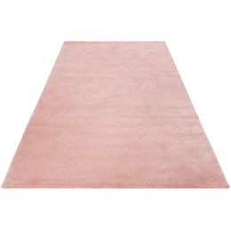 Teppich Esprit "California ESP-22937" Gr. 2, rosa, B:80cm H:18mm L:150cm, Kunstfaser, Teppiche, Teppich, sehr weicher dichter Flor, Wohnzimmer, Schlafzimmer, Esszimmer, uni