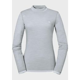 Sch&ouml;ffel Funktionsshirt SCH&Ouml;FFEL "Merino Turtle Neck L" Gr. L, grau (9645, grau), Shirts, Damen, L, Oberstoff : 43% Lyocell 34% Wolle 23% Nylon, Funktionsshirt