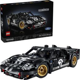 Konstruktionsspielsteine Lego "1966 Ford GT40 MKII Rennwagen (42223), Lego Technic", schwarz, Spielbausteine, Kinder, Kunststoff, Konstruktionsspielsteine, Made in Europe