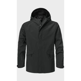 Sch&ouml;ffel Outdoorjacke SCH&Ouml;FFEL "CIRC Jacket Style Smue MEN", Herren, Gr. 46, 9990, schwarz, Oberstoff: 100% Polyester; (Membran: Thermoplastisches Elastomer); Futter: 100% Polyester, regular fit, hoch geschlossener Ausschnitt, Jacken Outdoorjacke