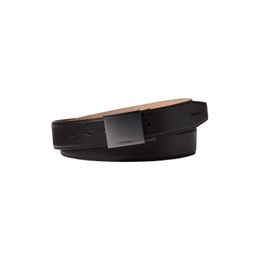 Lederg&uuml;rtel Calvin Klein "DRESS PLAQUE PEBBLE 35MM ADJ", Herren, Gr. 85, schwarz, matte gunmetal, Web, Rindsleder, unifarben, G&uuml;rtel Lederg&uuml;rtel, Gr&ouml;&szlig;enverstellbar mit Metallschlie&szlig;e