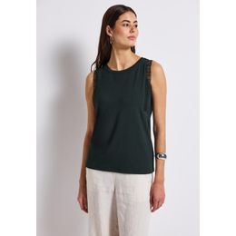Tanktop Street One, Damen, Gr. 46, gr&uuml;n (pine grove gr&uuml;n), Stoff, 95% Viskose, 5% Elasthan, unifarben, normal normal, Rundhals, abgesteppt, Tops Tanktop, aus stretchigem Viskosematerial
