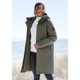 Winterjacke ELBSAND, Damen, Gr. L/40, grau, Obermaterial: 100% Polyester. Futter: 100% Polyester. F&uuml;llung: 100% Polyester, Jacken Winterjacke, mit verstellbarer Kapuze und aufgesetzten Taschen