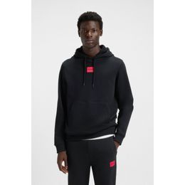 Kapuzensweatshirt Hugo "Daratschi", Herren, Gr. M, schwarz001, Sweatware, Obermaterial: 100% Baumwolle, unifarben, regular fit normal, Rundhals, Rippb&uuml;ndchen, Sweatshirts Kapuzensweatshirt, Kapuze mit Kordelzug, Regular Fit K&auml;ngurutasche, Hugo Weblabel