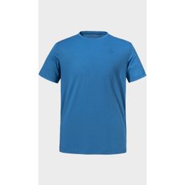 Sch&ouml;ffel Funktionsshirt SCH&Ouml;FFEL "T Shirt Buchberg M", Herren, Gr. 48, 0840, blau, Oberstoff: 60% Baumwolle, 40% Polyester, Rundhals, Shirts Funktionsshirt
