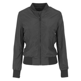 Allwetterjacke Urban Classics "Urban Classics Damen Ladies Light Bomber Jacket", Damen, Gr. L, schwarz, 100% Polyester, unifarben, normal, Rundhals, Jacken