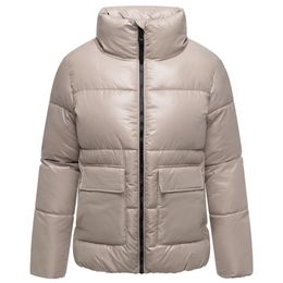 Kurzjacke Navahoo "Eispracht 14", Damen, Gr. XXXL(46), helltaupe, Obermaterial: 100% Polyester; Innenfutter: 100% Polyester; Wattierung: 100% Polyester; &Auml;rmelfutter: 100% Polyester, gerade h&uuml;ftbedeckend, hoch geschlossener Ausschnitt, &Auml;rmel ohne &Auml;rmelschlitz elastischer Bund mit Gummizug,mit innenliegendem Gummizug, Jacken Kurzjacke, Kurze gesteppte Damen Winterjacke