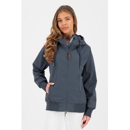 alife and kickin Outdoorjacke ALIFE & KICKIN "RenitaAKA", Damen, Gr. S, nightblau, Web, Obermaterial: 100% Polyester, unifarben, bequem normal, ohne Ausschnitt, Jacken Outdoorjacke, mit Kapuze in bequemen Fit, Topseller