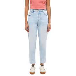 Mom-Jeans Mustang "Damen Style Charlotte Tapered", Damen, Gr. 25, L&auml;nge 32, 200 hellblau, Denim/Jeans, 99% Baumwolle, 1% Elasthan, unifarben, bequem, Jeans Mom-Jeans