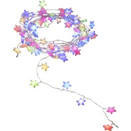 Konstsmide LED-Lichterkette, bunt, Dioden 90 Stk. Flammen 90 Stk., Kabell&auml;nge 5m x Gesamtl&auml;nge 9,45m, Lichterketten, LED Sternenlichterkette, 90 bunte Dioden, LED-Lichterkette