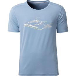 Funktionsshirt LPO "Herren Funktionsshirt Finn", Herren, Gr. M, blau (blau shadow melange), Wirkware: Active Dry - 94% Recycling PES, 6% EL, Shirts Funktionsshirt