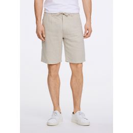 Shorts Junk De Luxe "Leinenshorts Relaxed Fit", Herren, Gr. S, beige (lt stone), Obermaterial: 55% Baumwolle, 45% Leinen, relaxed fit, Hosen Shorts