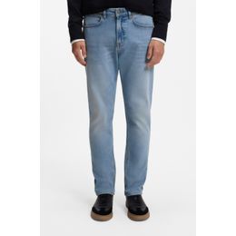 Tapered-fit-Jeans BOSS Orange "ONYX 1 BO", Herren, Gr. 34, L&auml;nge 32, bright blau439, Denim/Jeans, Obermaterial: 82% Baumwolle, 16% Polyester, 2% Elasthan, unifarben, gerade, unten schmal lang, Jeans, in 5-Pocket-Form, komfortabler Stretch-Denim