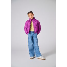 Weite Jeans KIDS Only "KOGCOMET WIDE LEG DNM MAT085 NOOS", M&auml;dchen, Gr. 128, N-Gr, blau (medium blau denim), Denim/Jeans, Obermaterial: 100% Baumwolle, unifarben, Jeans