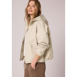 Kurzjacke Street One, Damen, Gr. 44, powder beige, Web, 66% Baumwolle, 34% Polyester, unifarben, comfort fit normal, ohne Ausschnitt, B&uuml;ndchen, Jacken Kurzjacke, im soften Baumwoll-Mix