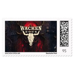 Briefmarke "Wacken Open Air 2024", zu 0,95 &euro; im 10er Bogen