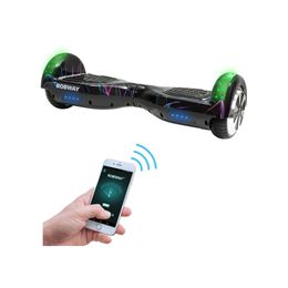 ROBWAY W1 Hoverboard f&uuml;r Erwachsene und Kinder, 6,5 Zoll, Self-Balance, Bluetooth, App, 700 Watt, LEDs (Laserlight 2.0)