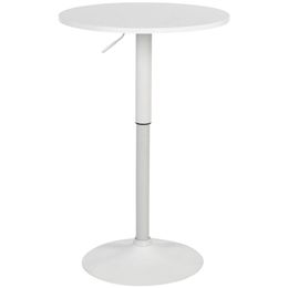 CLP Stehtisch Lamoni h&ouml;henverstellbar drehbar mit Metallgestell I Bistrotisch f&uuml;r Bar & Events I Tischplatte &Oslash; 60 cm I Ideal mit Hussen & Deko