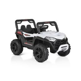 Moni Kinder Elektroauto Buggy UTV 5588 Fernbedienung MP3 Gurt 2 Motoren Lichter wei&szlig;