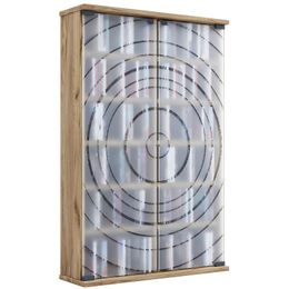 Vcm Holz CD DVD Stand Regal platzsparender CD Schrank mit 2 ESG-Sicherheitsglast&uuml;ren f&uuml;r 300 CDs oder 130 DVDs oder 72-Videos Ma&szlig;e: H. 92 x B. 60 x T. 18 cm 10 variable Einlegb&ouml;den &ndash; Tilano L