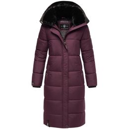 Marikoo Mantel 'Reliziaa' Damen Gr&ouml;&szlig;e XL pflaume / violettblau / schwarz Wintermantel