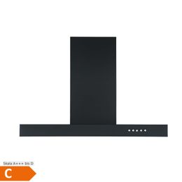 PKM Dunstabzugshaube 6004BH - Blockhaube schwarz mit 2 Fettfiltern; 379 m&sup3;/h, 1 X 2,0 Watt LED,60 cm breit, EEK C