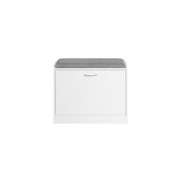 sobuy Schuhbank mit 1 T&uuml;r Hellgrau 60x24x49cm Modern
