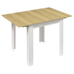 Vcm Vcm Esstisch ausziehbar, Holz K&uuml;chentisch 80-120 cm, kompakter Speisetisch f&uuml;r K&uuml;che & Essbereich, Tisch Pesoli