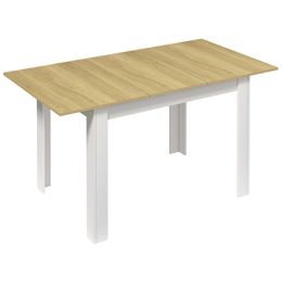 Vcm Vcm Esstisch ausziehbar, Holz K&uuml;chentisch 120-160 cm, kompakter Speisetisch f&uuml;r K&uuml;che & Essbereich, Tisch Pesoli