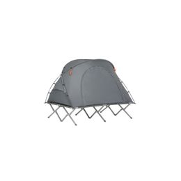 sobuy Campingzelt f&uuml;r 2 Personen Hellgrau 193x86,5x154,5cm Funktional