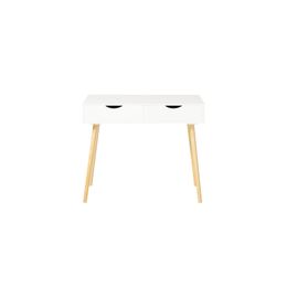 sobuy Schreibtisch mit 1 Schublade Holzfarbe 90x45x77cm Minimalistisch