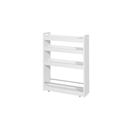 sobuy K&uuml;chenwagen mit 4 Shelves Wei&szlig; 60x18x81,5cm Funktional