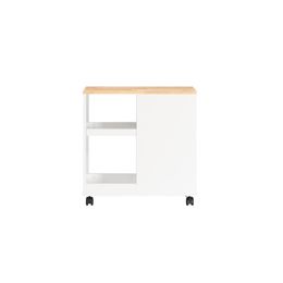 sobuy Schubladenschrank f&uuml;rs B&uuml;ro mit 1 Schublade Holzfarbe 60x30x60cm Modern