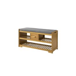 sobuy Schuhbank mit einer Schublade Holzfarbe 91x34x45cm Rustikal