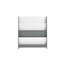 sobuy Kinderregal mit 4 F&auml;chern Hellgrau 80x30x88cm Funktional