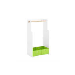 sobuy Kinderregal mit 1 Ablage Wei&szlig; 60x35x110cm Funktional