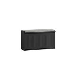 sobuy Schuhbank mit 1 T&uuml;r Schwarz 80x26x45cm Funktional