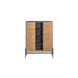 sobuy Sideboard mit 1 T&uuml;r Schwarz 8892x40x119cm Industriell