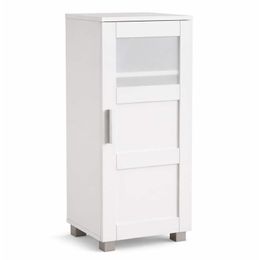 Vcm Midischrank &ndash; schmaler Badschrank mit 3 F&auml;chern, H. 70 x B. 38 x T. 28 cm, kompakte Aufbewahrung f&uuml;r Badezimmer, Badm&ouml;bel mit Dreht&uuml;ren, Nilari M