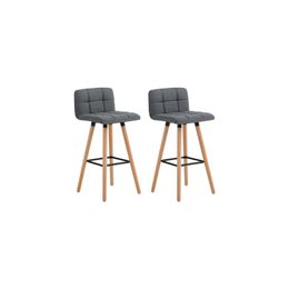 sobuy Barhocker 2er Set Dunkelgrau 45x42x92cm Minimalistisch