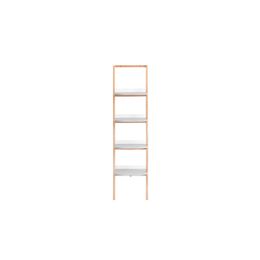 sobuy B&uuml;cherregal mit 4 F&auml;chern Hellgrau 44x38,2x169,3cm Nordisch