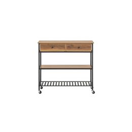 sobuy K&uuml;cheninsel mit 1 Schublade Dunkelbraun 100x45x92,5cm Industriell