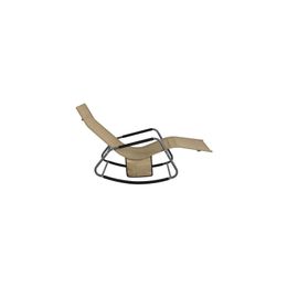 sobuy Schaukelstuhl f&uuml;r den Garten mit Seitentasche Khaki 145x57x84cm Industriell
