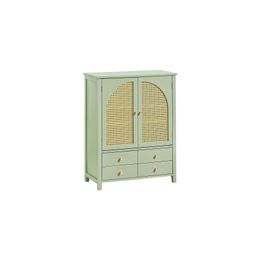 sobuy Schuhschrank mit 3 Schubladen Gr&uuml;n 70x34x90cm Modern