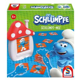 SCHMIDT Die Schl&uuml;mpfe Schlumpf Mix Kinderspiel Actionspiel 2&ndash;4 Spieler Cartoon Spa&szlig;