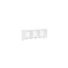 sobuy Wandgarderobe mit 1 Ablage Wei&szlig; 61x15x23cm Modern